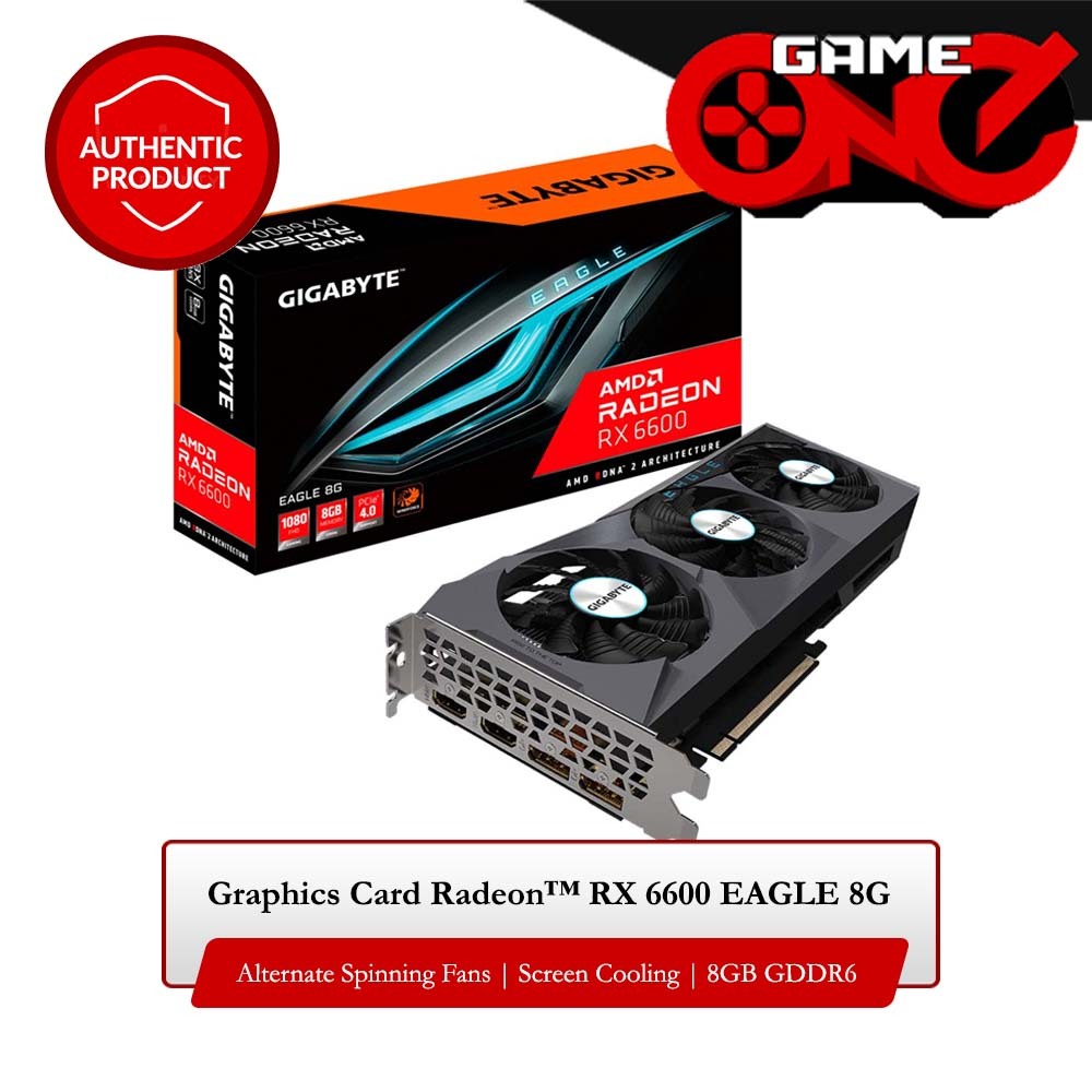Gigabyte Radeon™ RX 6600 EAGLE 8GB GDDR6 128-bit Graphics Card | Shopee ...