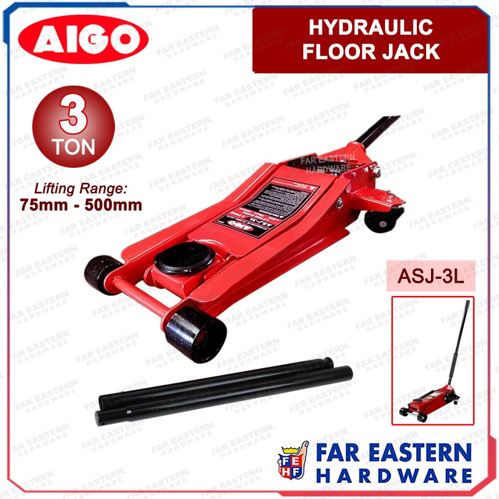 AIGO Floor Garage Hydraulic Car Jack 3 TON ASJ-3L 3T | Shopee Philippines