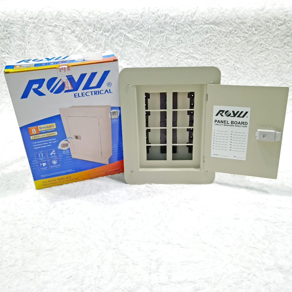 HEAVY DUTY ROYU Panel Box Board 8 10 12 Breaker All Metal Breakers Pole ...