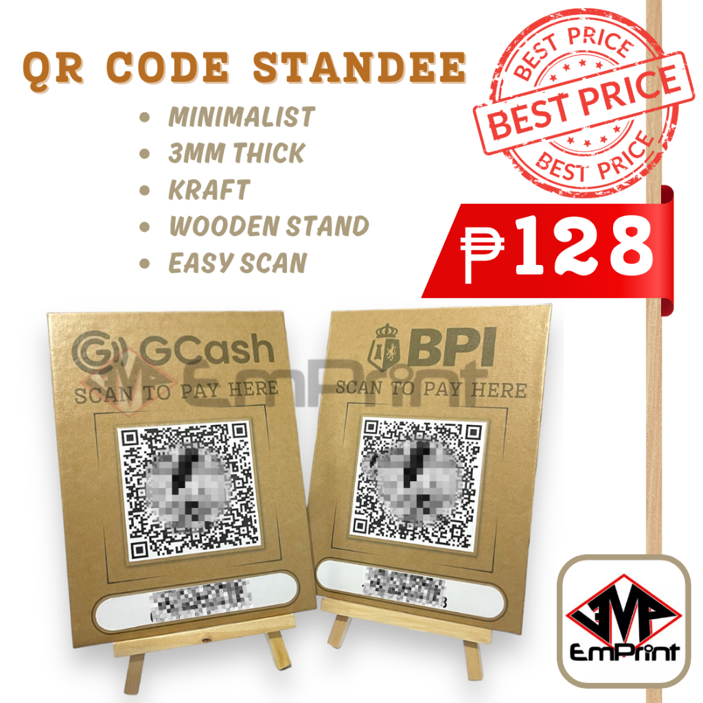 QR CODE STANDEE minimalist aesthetic PAYMENT QR CODE SIGNAGE | Shopee ...