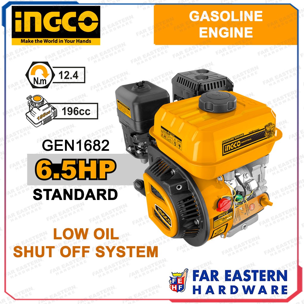 INGCO Gasoline Engine Standard 6.5HP Motor 4 Stroke GEN1682 INVAR ...
