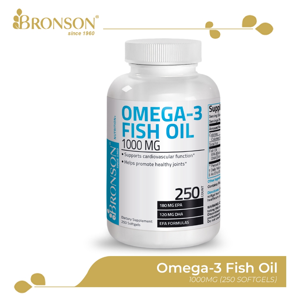 Bronson Omega-3 Fish Oil for Heart, Brain, Joints, and Blood Pressure ...