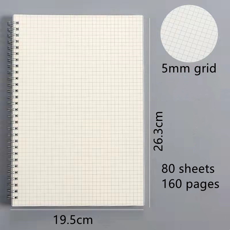 Double Spring Notepad Refillable notebook line&grid B5 A5 A6 notebook ...