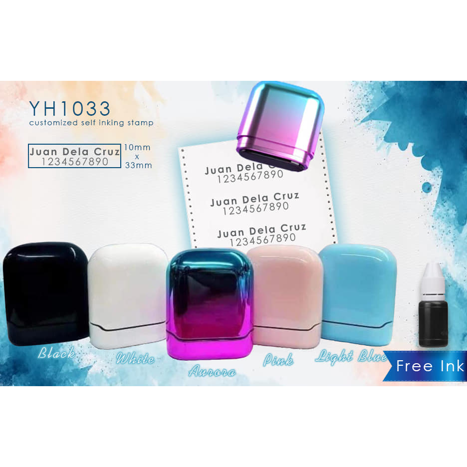 iStamp YH1033 | Customized Self Inking Stamp + Free Ink | Shopee ...