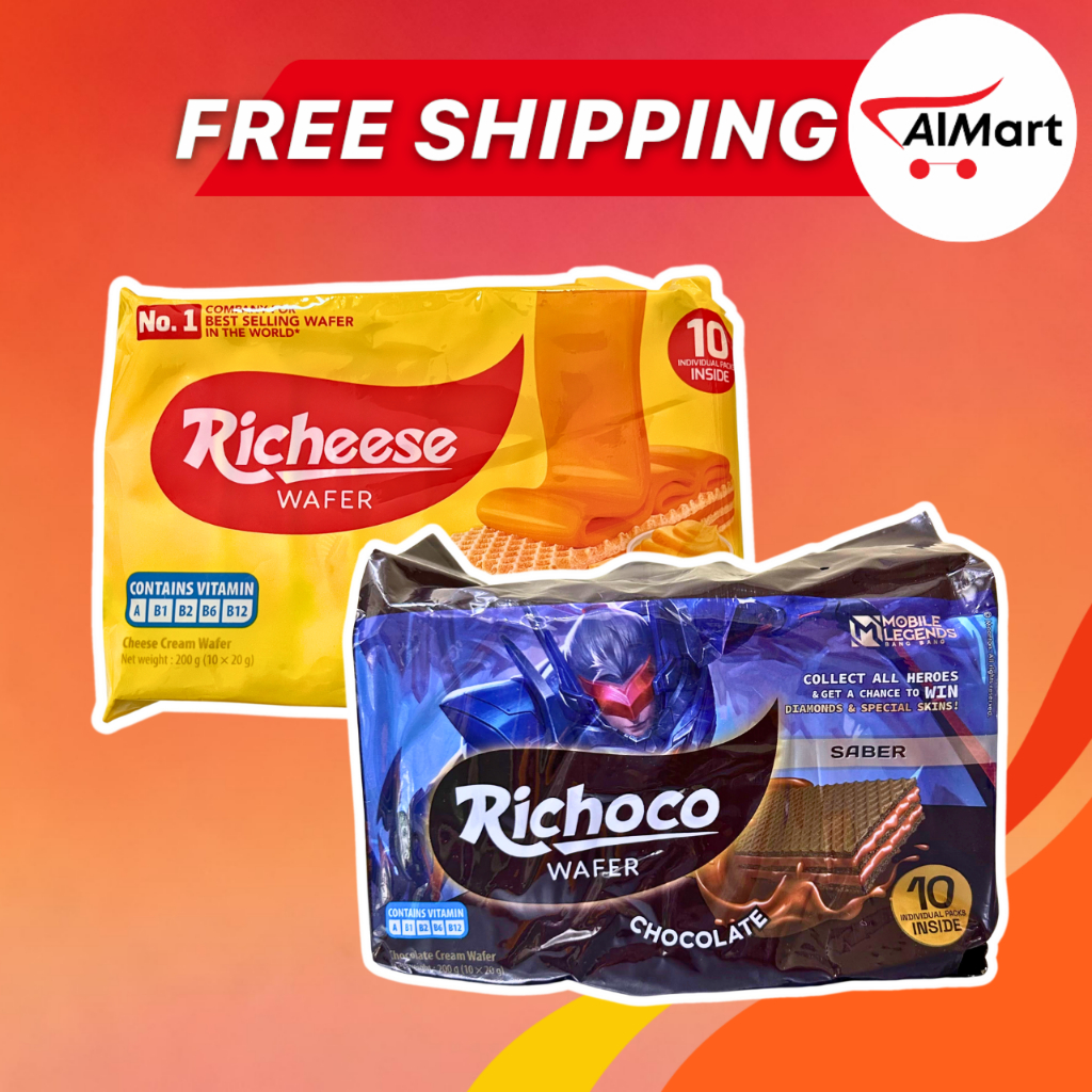 RICHOCO AND RICHEESE WAFER (10 INDIVIDUAL PACKS) (200 GRAMS) | Shopee ...