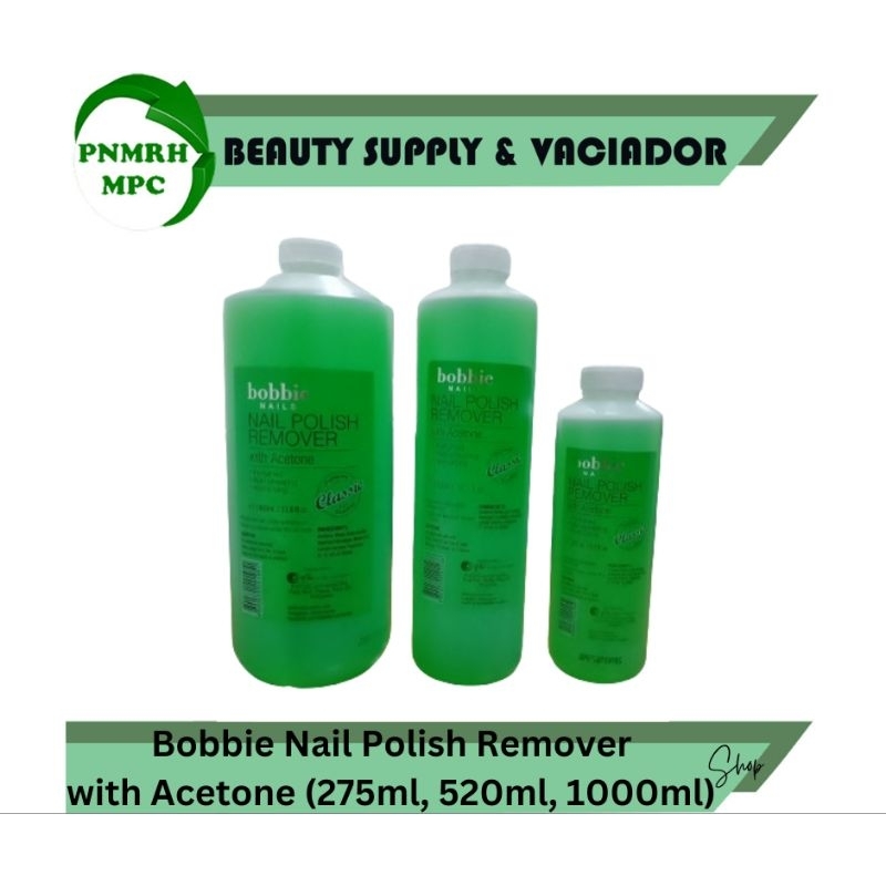 Bobbie Nails Nail Polish Remover with Acetone Classic 275ml, 520ml ...
