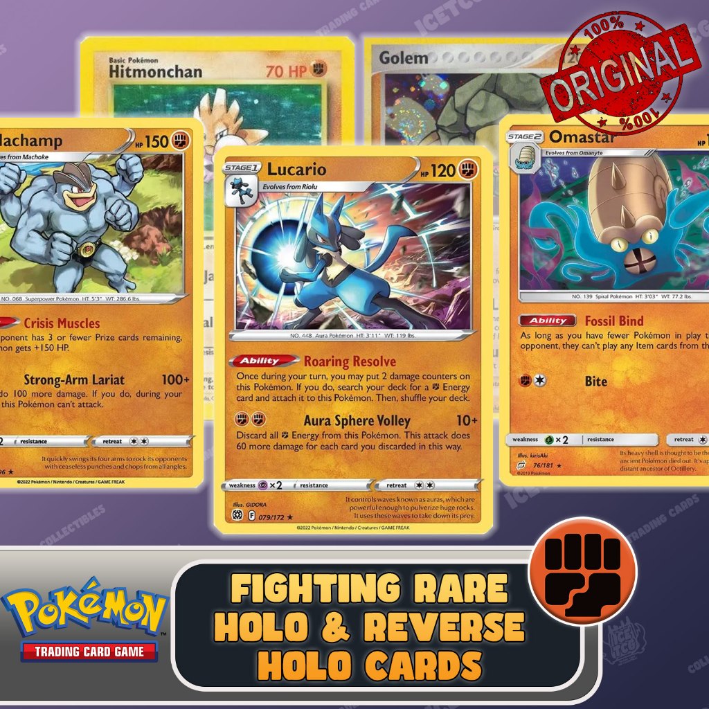 Fighting Rare Holo/Reverse Holo and Promo Pokemon Cards - Pokemon TCG ...
