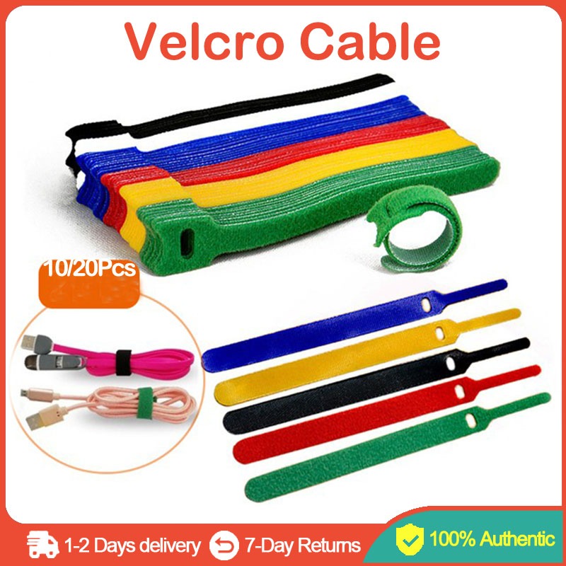 10/20pcs Mini Velcro Cable Winder Strap Wire Organizer Cable Fastener ...