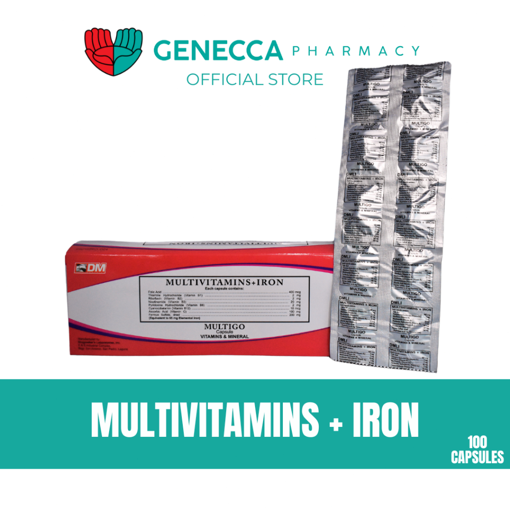 Multivitamins + Iron Multigo Capsule | Shopee Philippines