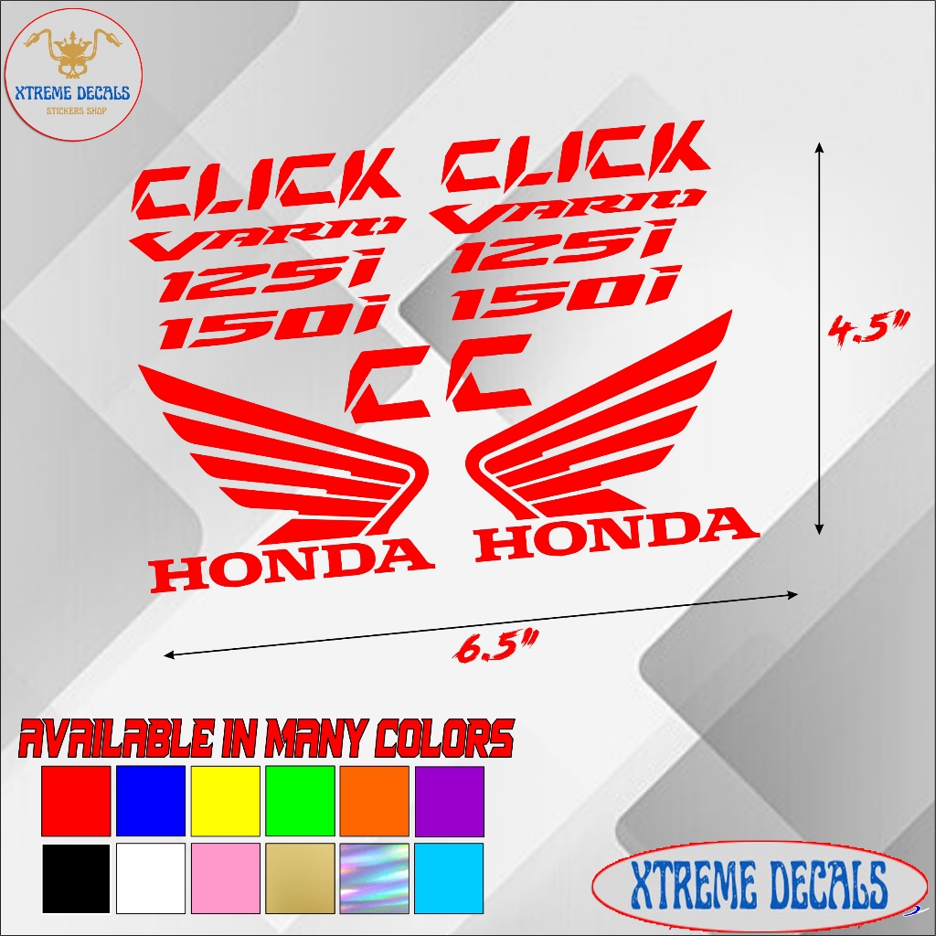 honda click sticker set pack waterproof machine cut | Shopee Philippines