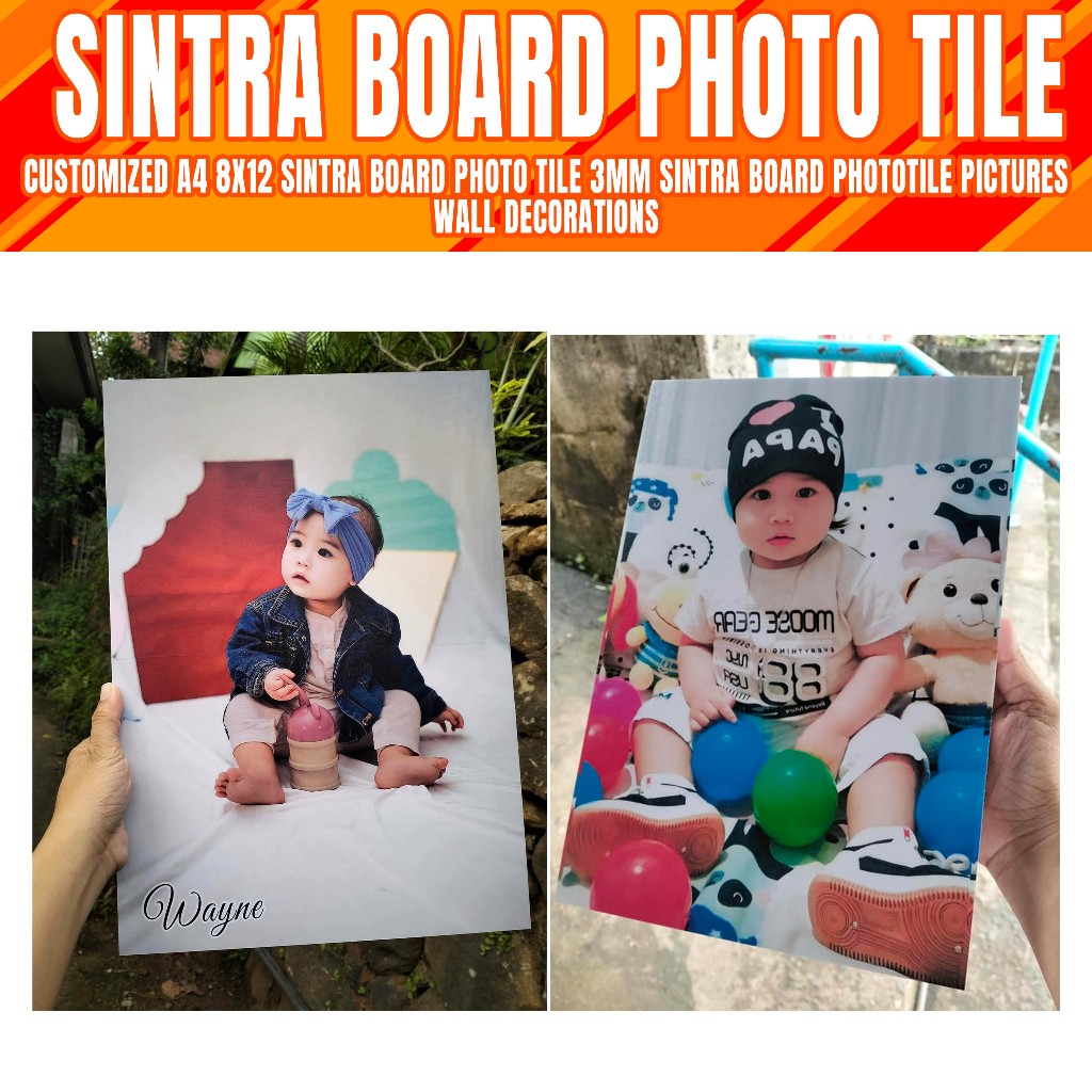 CUSTOMIZED A4 8X12 SINTRA BOARD PHOTO TILE 3MM SINTRA BOARD PHOTOTILE ...