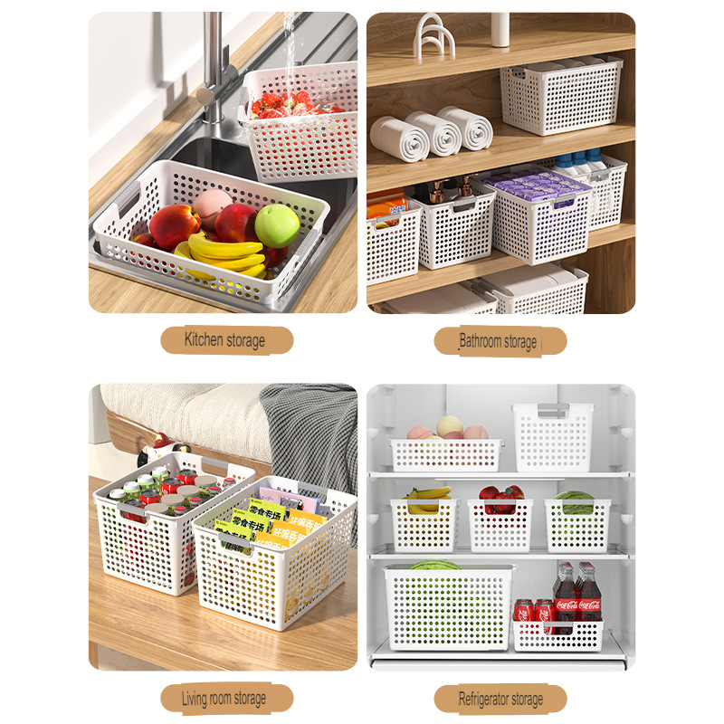 Hallo_mall 1PC Plastic storage basket rectangular box small ...