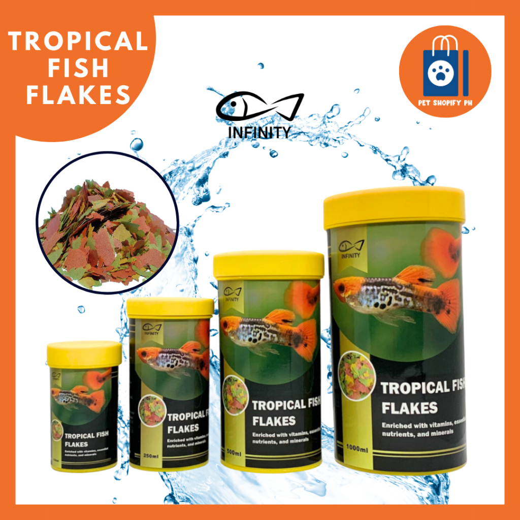 INFINITY TROPICAL FISH FLAKES / SMALL FISH FOOD / NUTRITIOUS FISH FOOD ...
