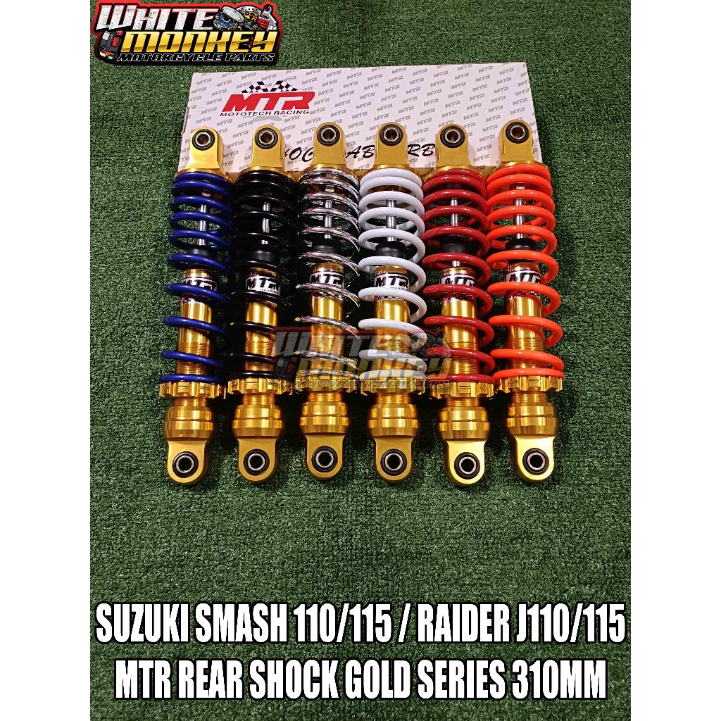 MTR REAR SHOCK ABSORBER 310MM GOLD SUZUKI SMASH 110 / SMASH 115 ...