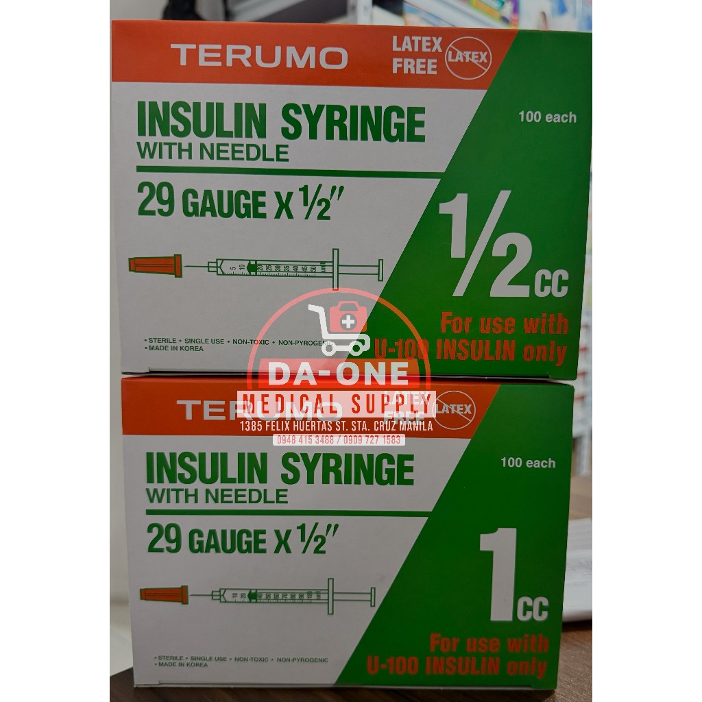 Terumo Insulin Syringe 1cc & 1/2cc G.29 | Shopee Philippines