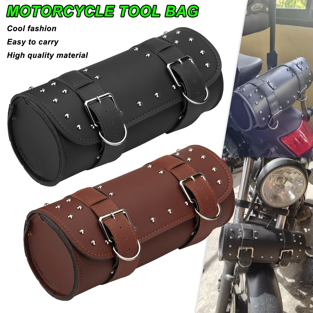 Motorcycle Saddlebag PU Leather Tool Bag Universal Motorcycle Side Box ...