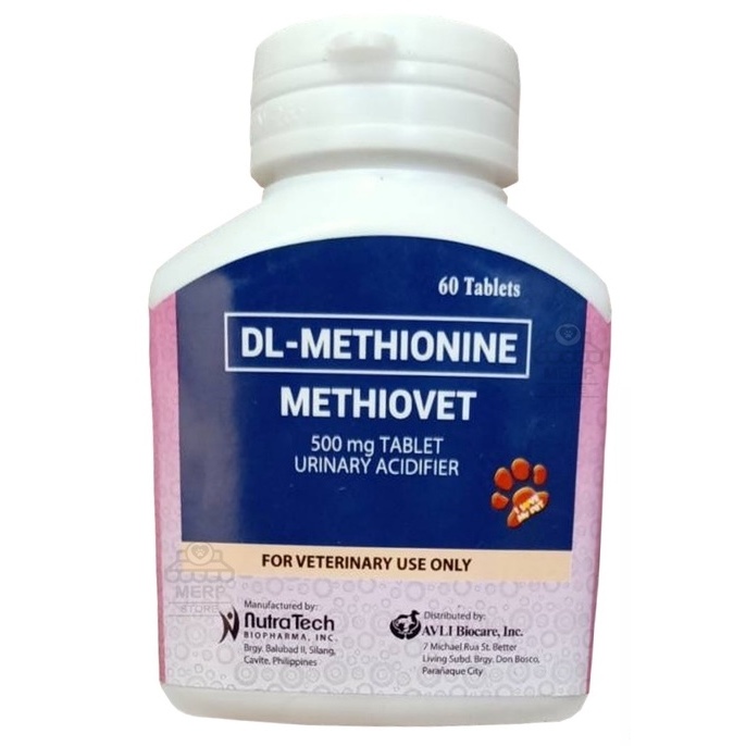 Methiovet 500mg Urinary Acidifier 60 tablet | Shopee Philippines
