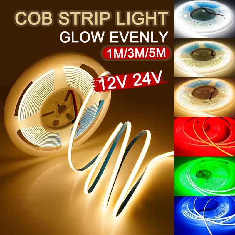 COB LED Strip Light DC12V 24V Flexible Truck Light High Brightness ...