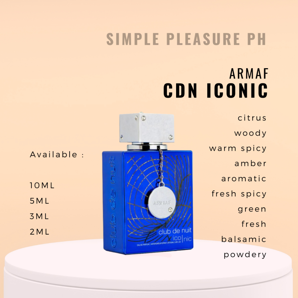 SP Armaf Club De Nuit Iconic EDP Decant (BDC EDP Dupe) | Shopee Philippines