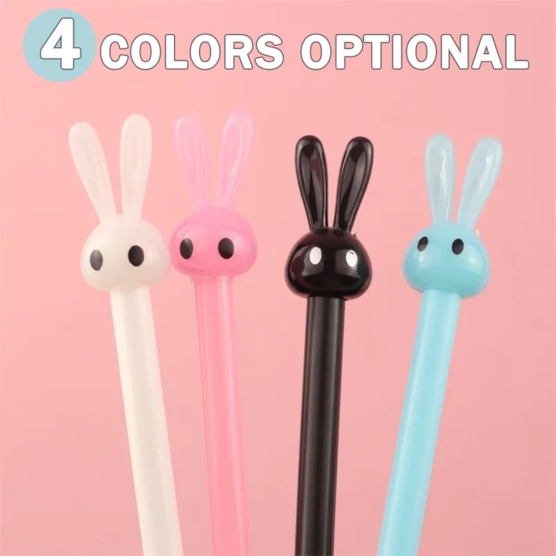 Cartoon Cute Rabbit Gel Pens 0.5mm Kawaii Cute Black Sign Pen Office ...
