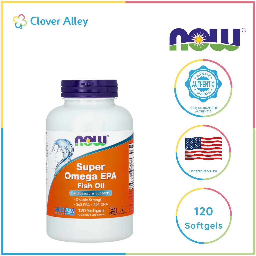 NOW Super Omega EPA Fish Oil 120 Softgels (07/2026 EXPIRY) | Shopee ...