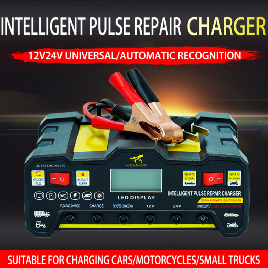 400ah Car Battery Charger 12v/24V Intelligent Pulse Repair Batery Fast ...