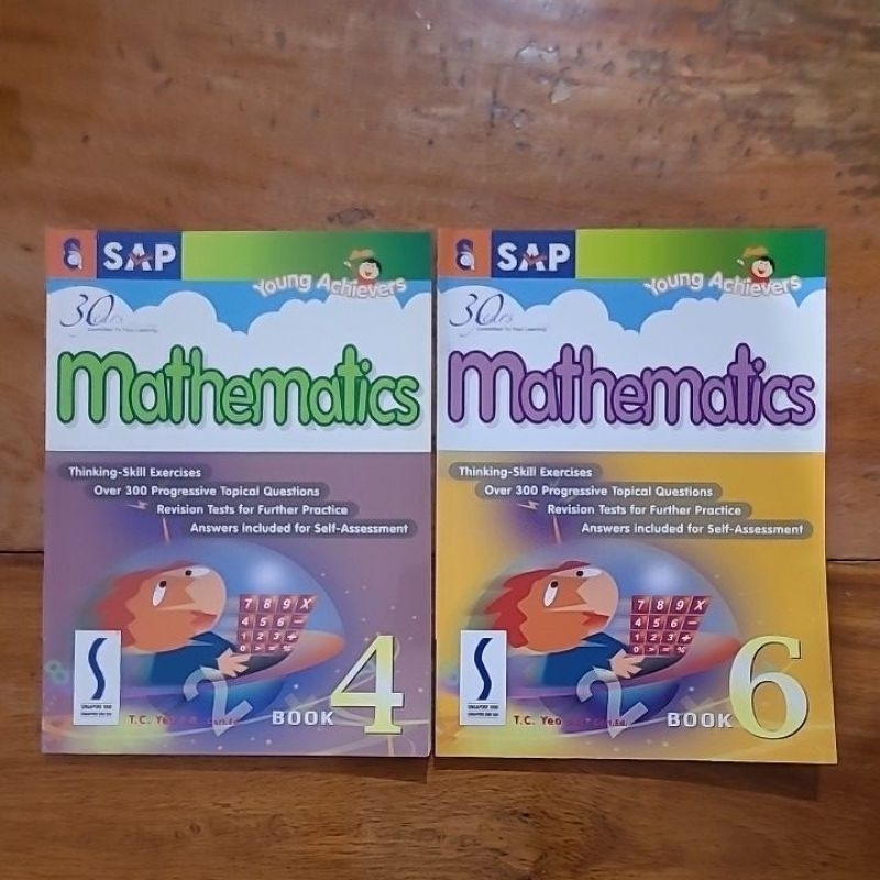 SAP Math - Mathematics Young Achievers Book 4,5, 6 Workbook like new ...