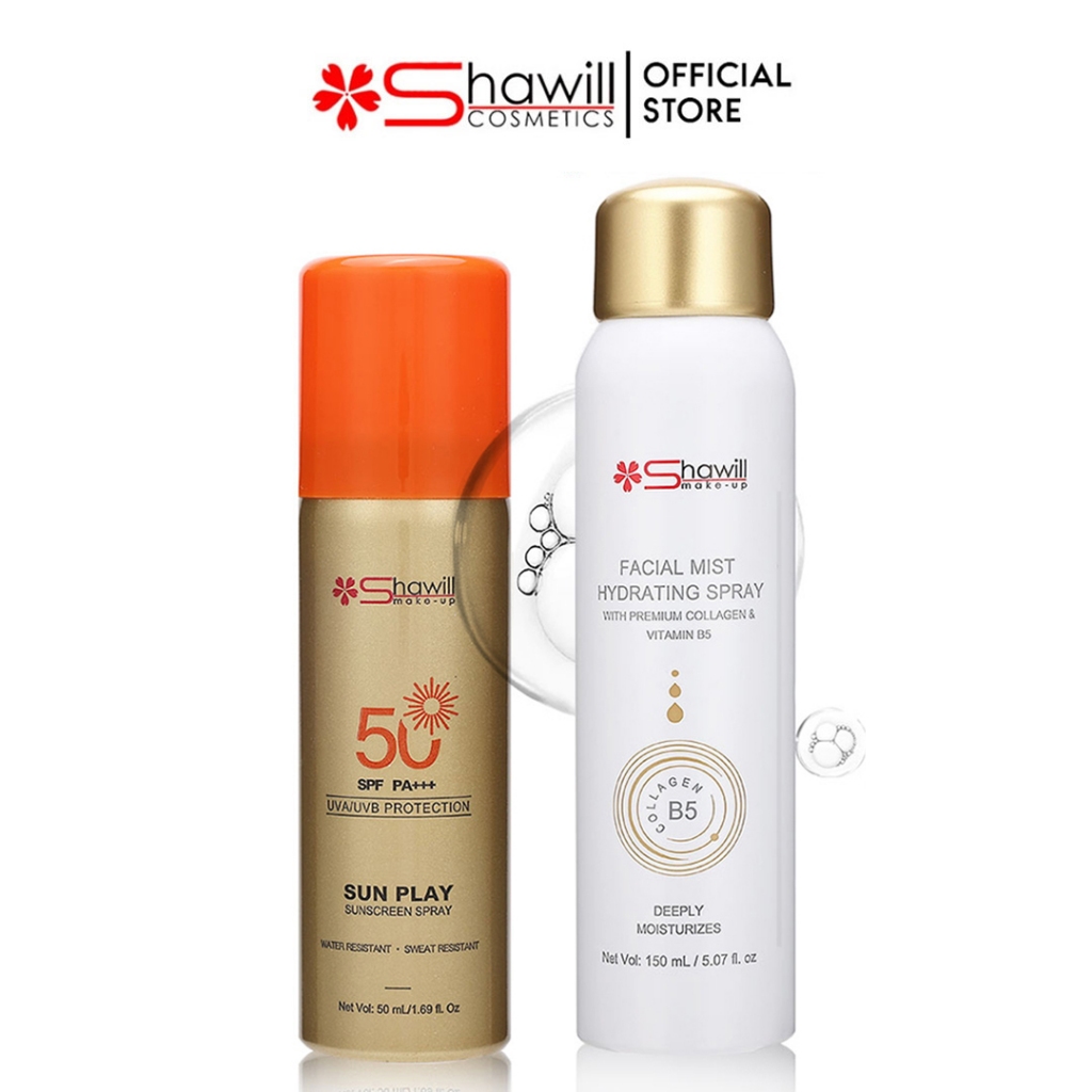 Shawill Sunscreen Spray All Day Light Spf50 Pa+++ Face/Body Brilliant Sunblock Mist for Skin ...