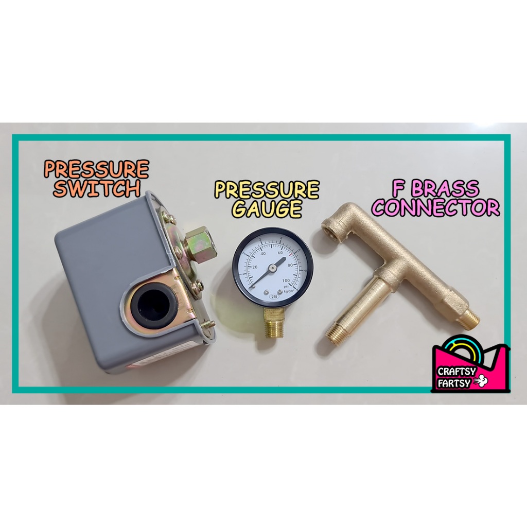Pressure Switch, F Fitting Brass Connector, Pressure Gauge for pressure ...