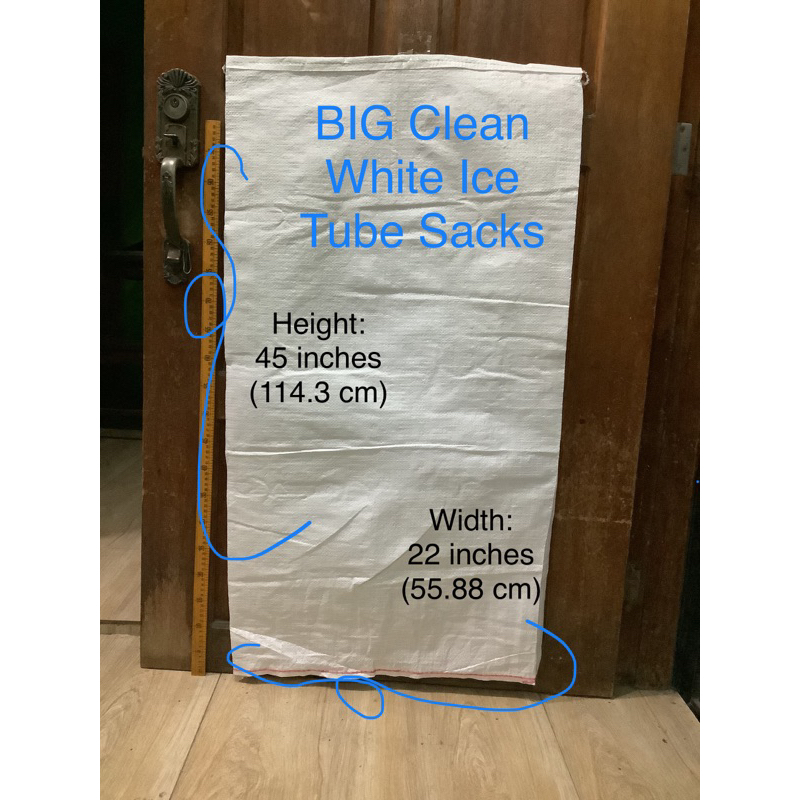 Large GOOD as NEW WHITE SAKO (IceTube Sack) & Big WHITE Ice Tube Sack ...