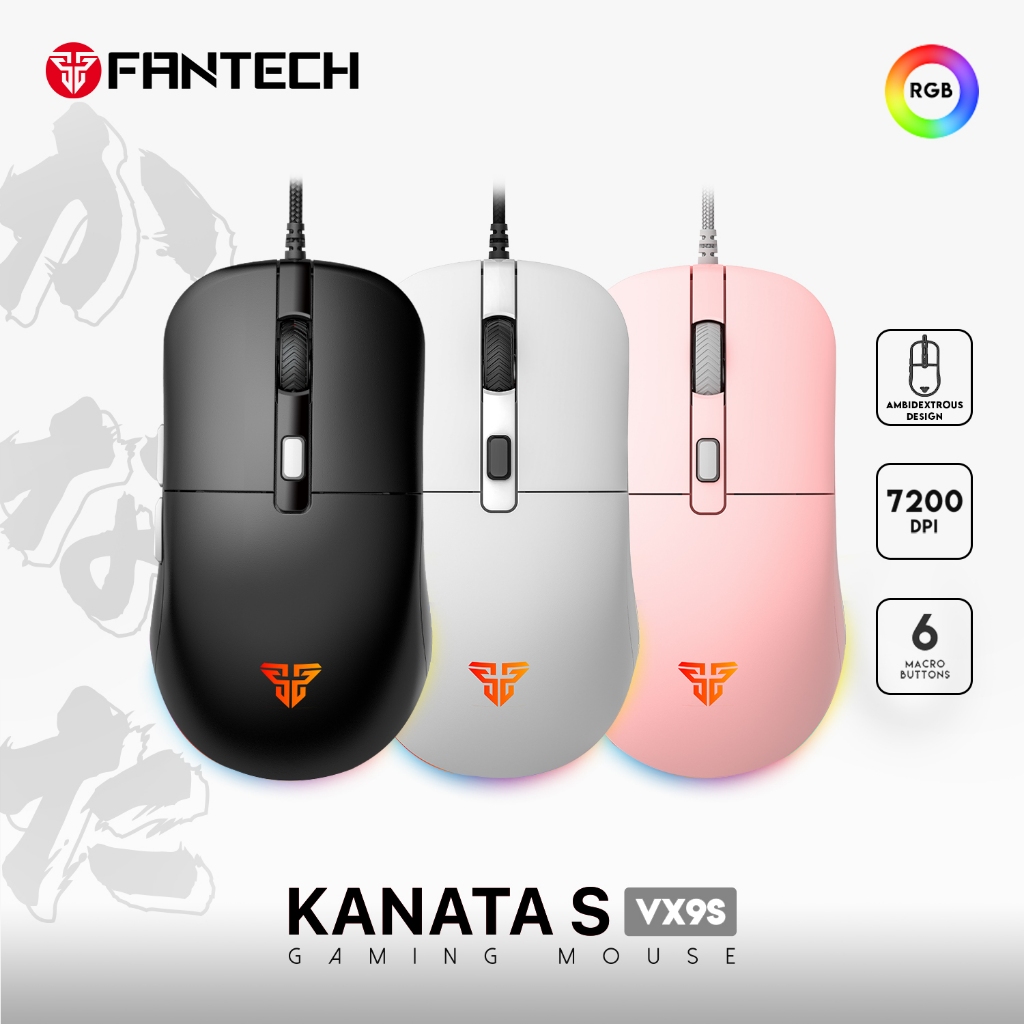 Fantech VX9S Kanata S Wired Gaming Mouse RGB Programmable & 6 Macro ...