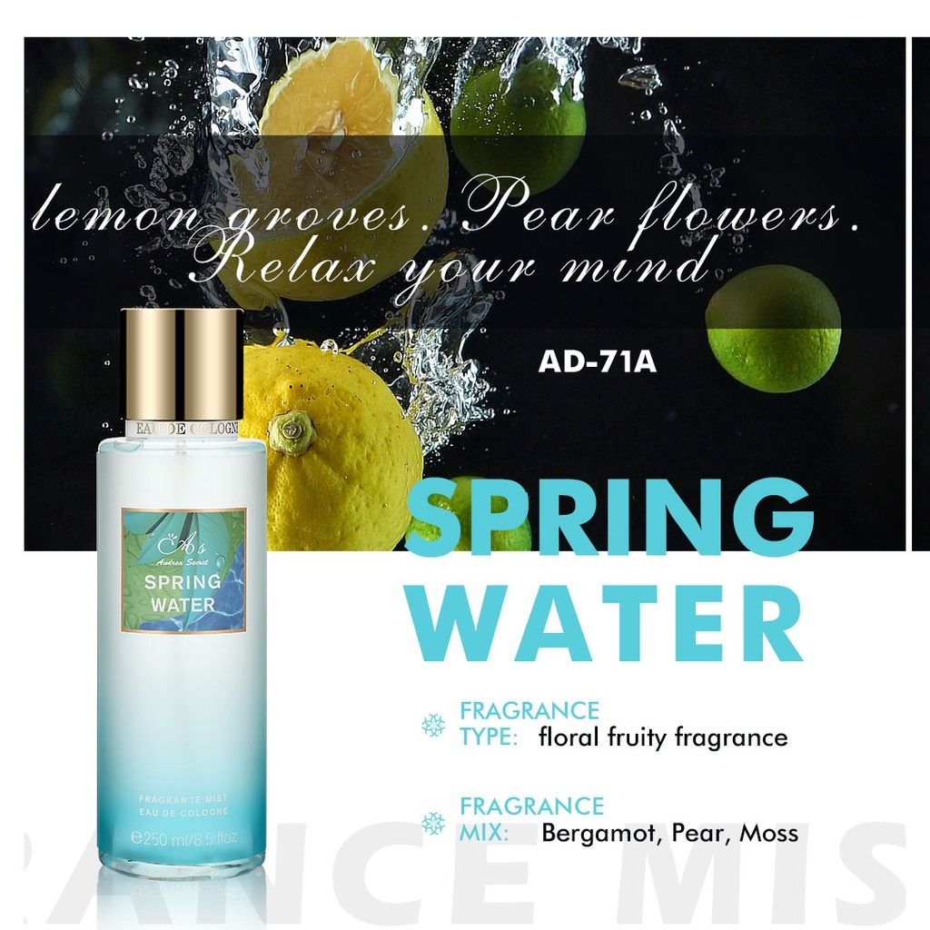 Andrea Secret Mist SPRING WATER Perfumes Long Lasting Fragrance ...