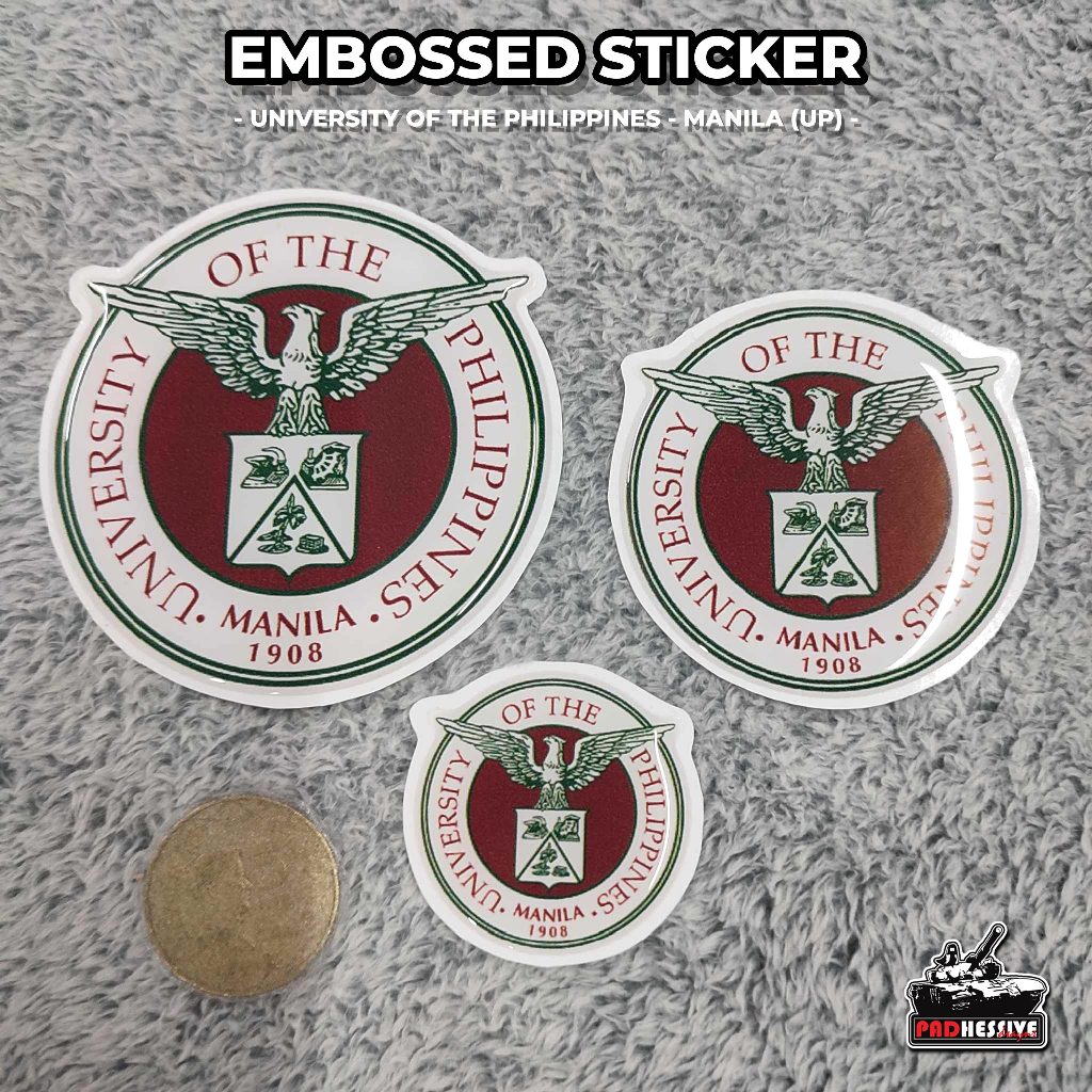 UP University of the Philippines Manila EMBOSSED STICKER PADHESSIVE ...