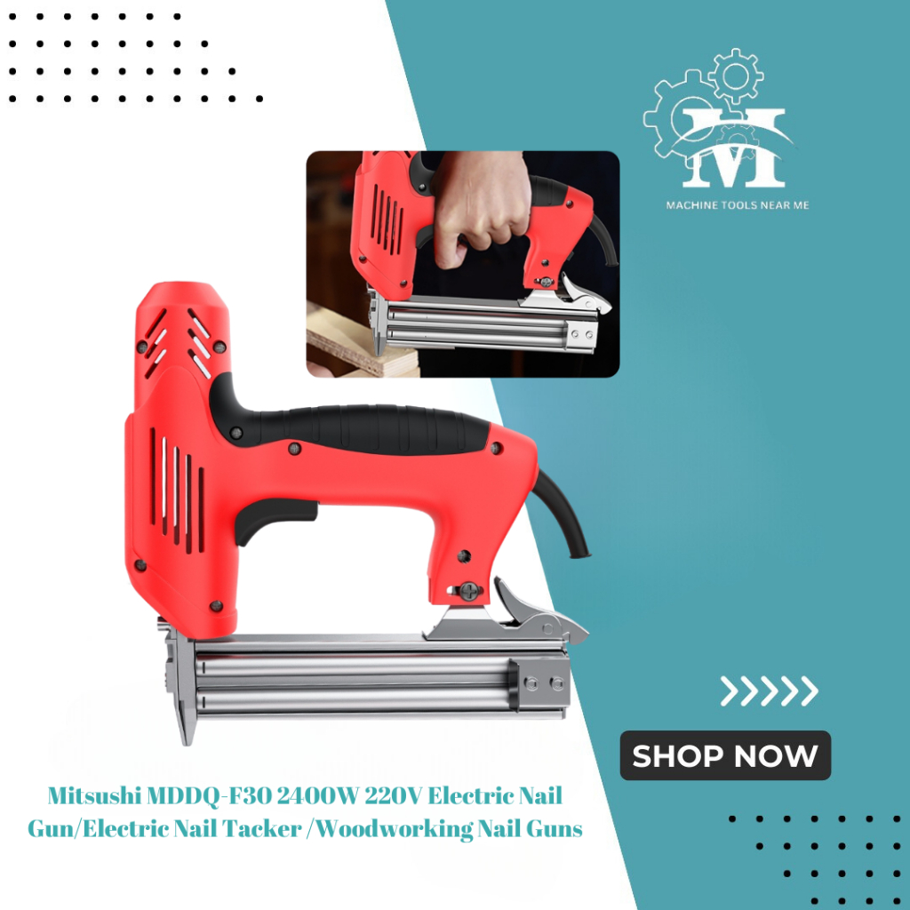 Woodworking Electric Nail Gun Tacker Heavy-Duty Stapler Hand High ...