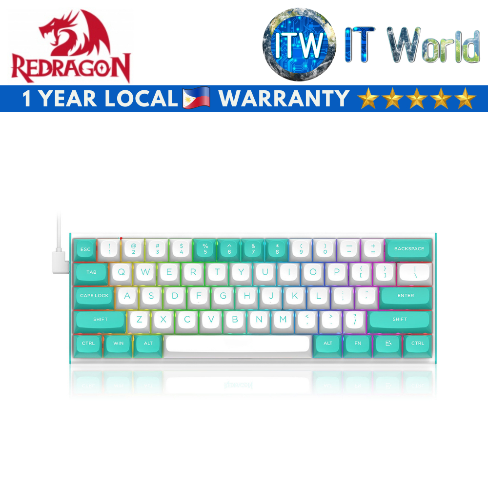 Redragon K683-WB RGB 61-Key Wired Mechanical Gaming Keyboard | Shopee ...