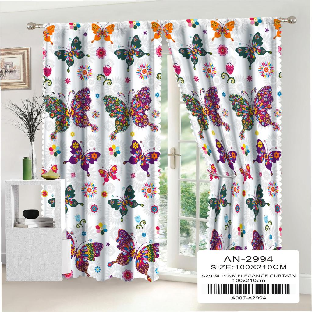 Curtain New Design 100x210CM Curtain Kurtina Door Curtain Lace Curtain ...