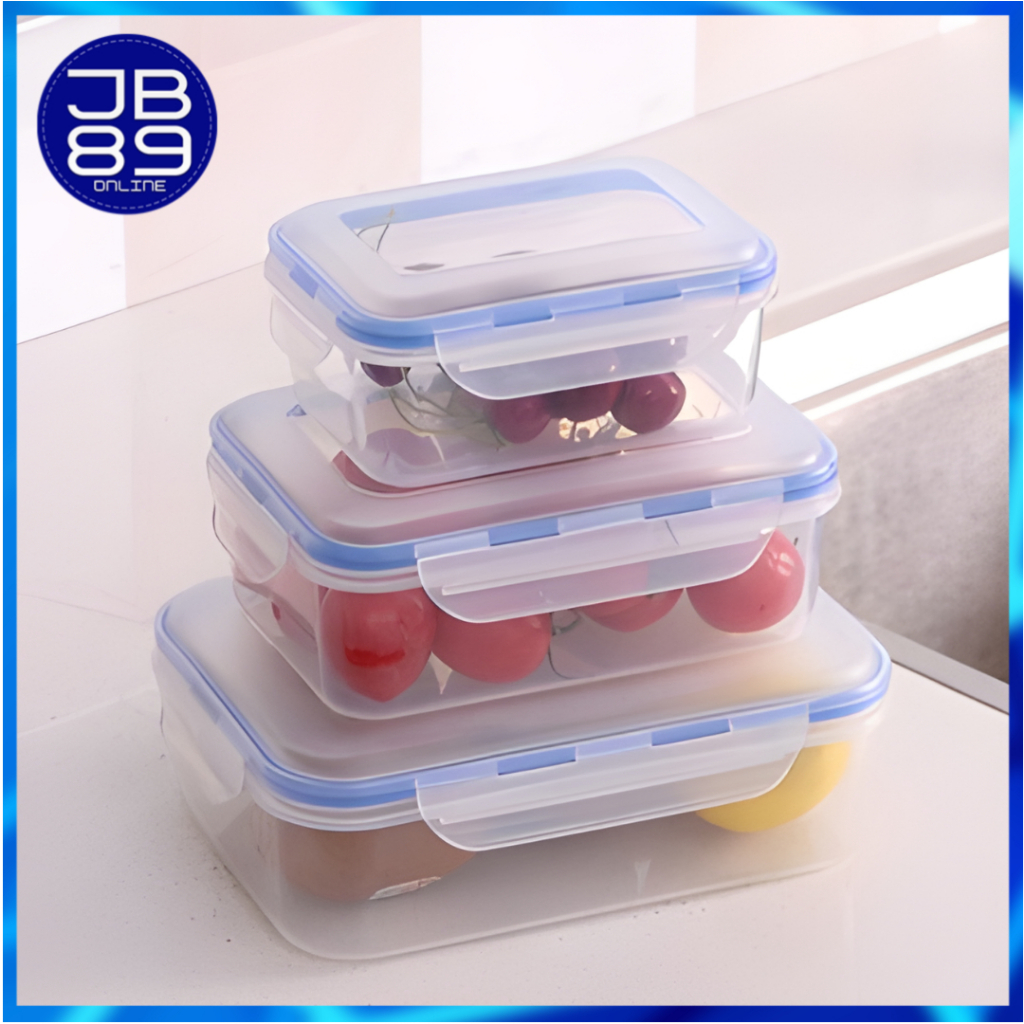 JB89 - 3-Piece Container Lid Lock Set Airtight Food Container Box Set ...