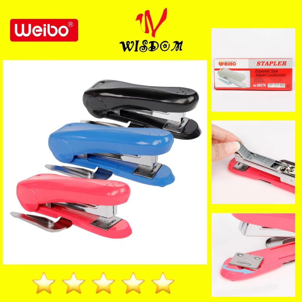 WISDOM HBW&WEIBO STAPLER WITH REMOVER SCHOOL SUPPLIES /GIVEAWAYS | Shopee Philippines