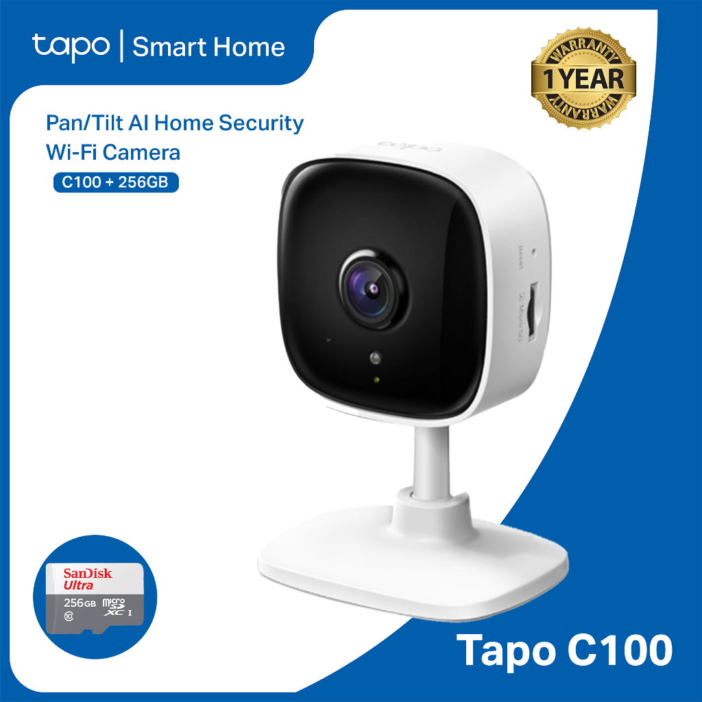 TP-Link Tapo C100 2MP Home Security Wifi IP CCTV Camera Connect to ...