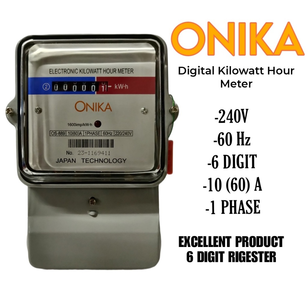ONIKA Electrical Submeter Heavy Duty Original Sub Meter | Shopee ...