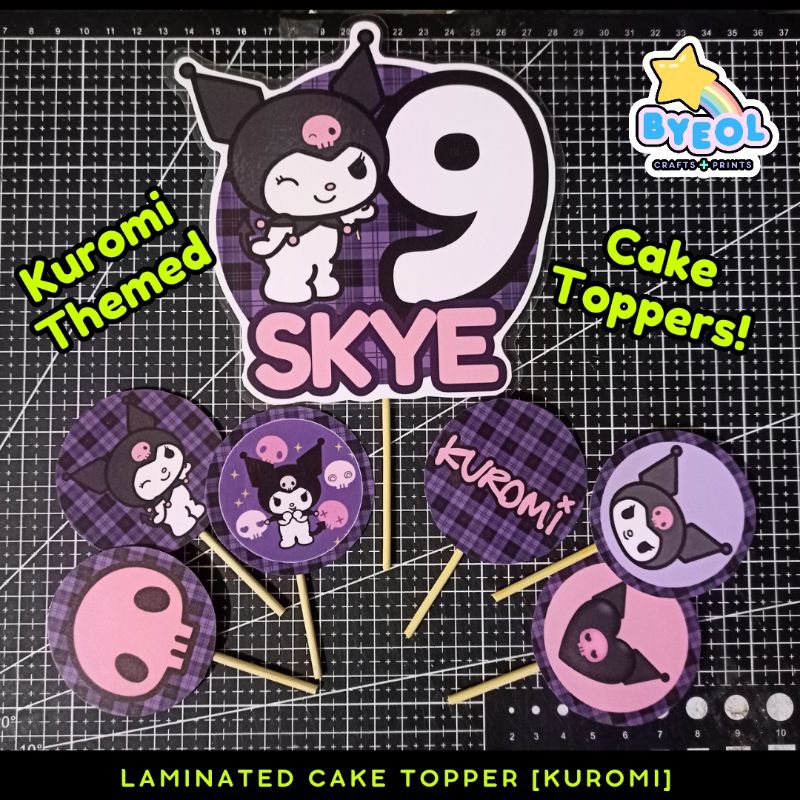 byeolprints LAMINATED CAKE TOPPER KUROMI THEMED FULL SET | Shopee ...