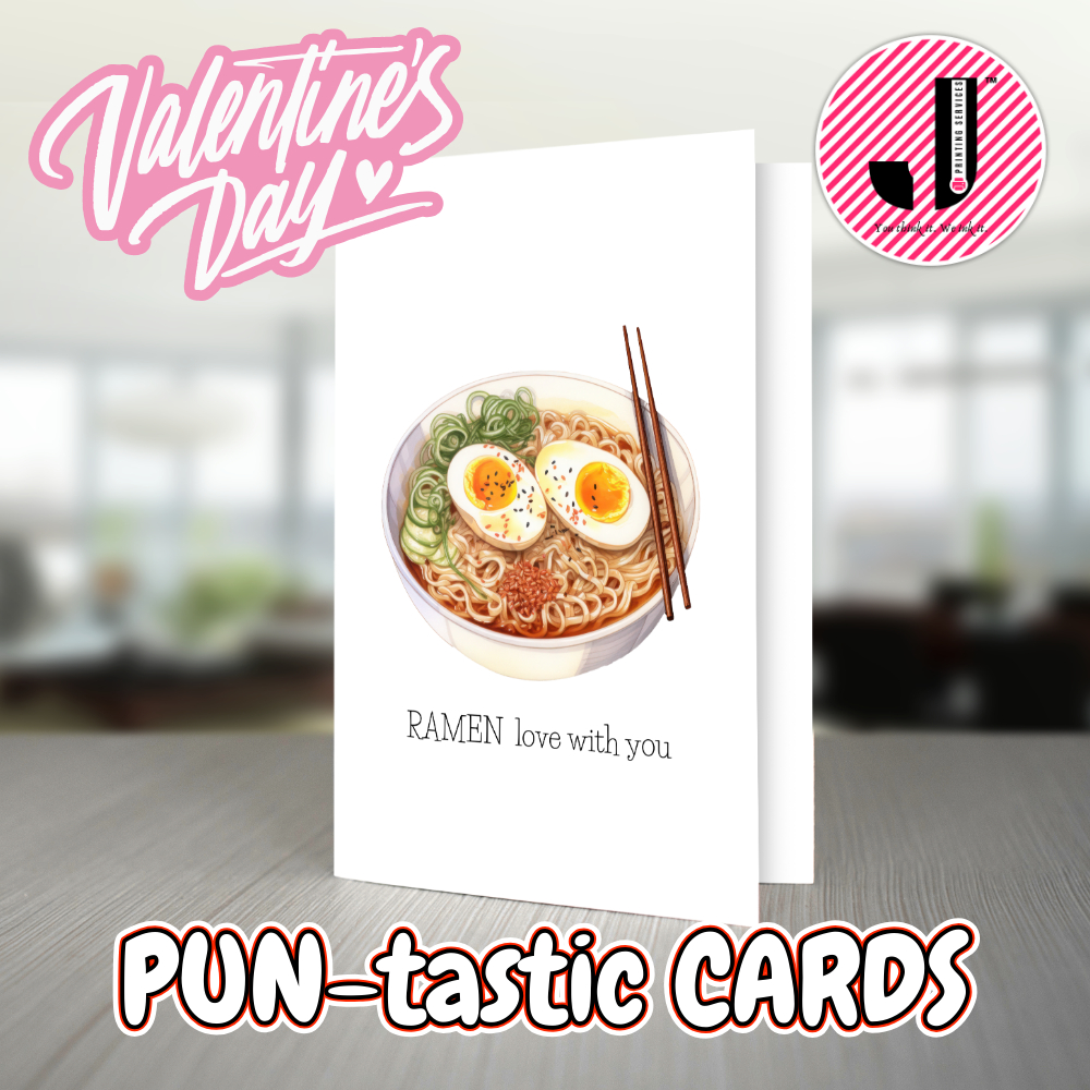 Punny Valentine’s Day Card | Food Pun Greeting CARDS | RAMEN love with ...