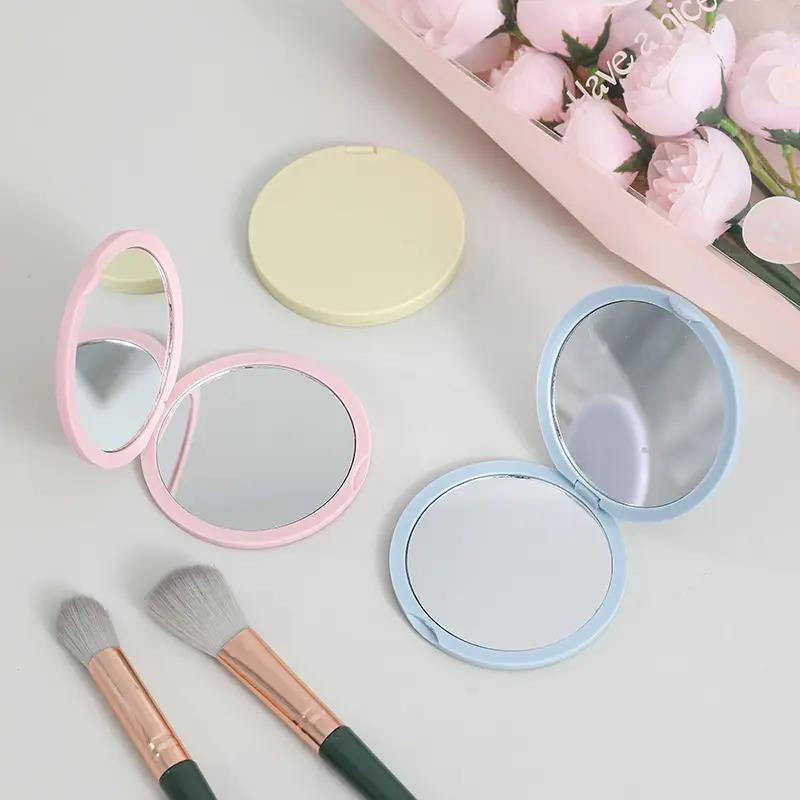 Round Pocket Folding Mirror Double Side Foldable Makeup Mirrors Custom ...