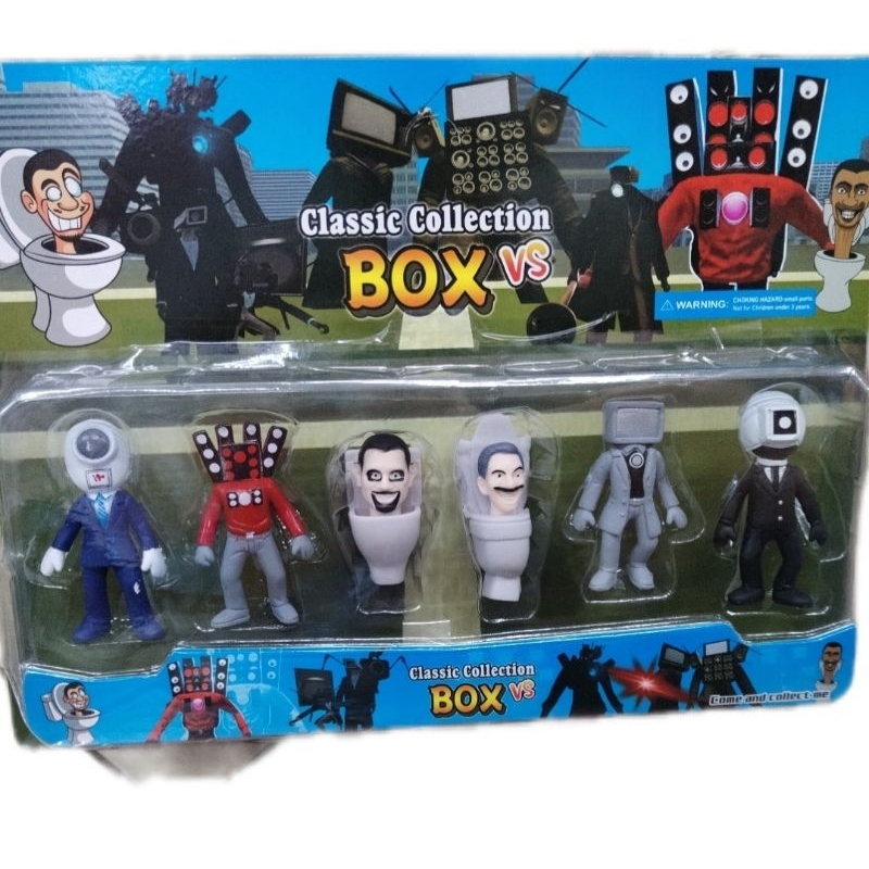 6in1 Skibidi Toilet Collection Toy Box Vs Cameraman Action Figure ...