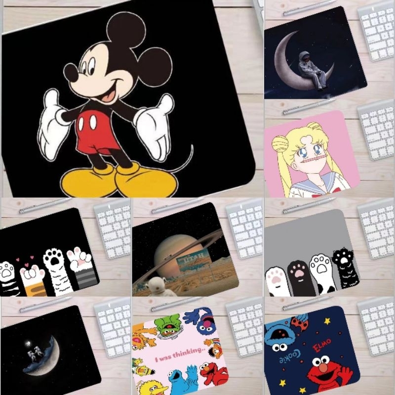 Mickey Mouse Pad Mousepad Character Astronaut Cat Sailormoon Sesame ...