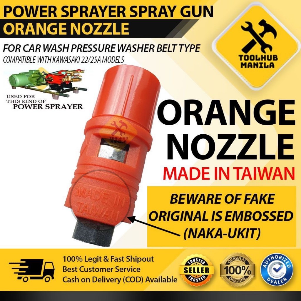 Made In Taiwan Orange Nozzle Power Sprayer Spray for Car Wash Belt type ...