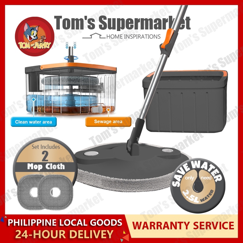 TOM Spin Mop Self Wash Sewage Separation 360 Rotating Floor Mop with ...