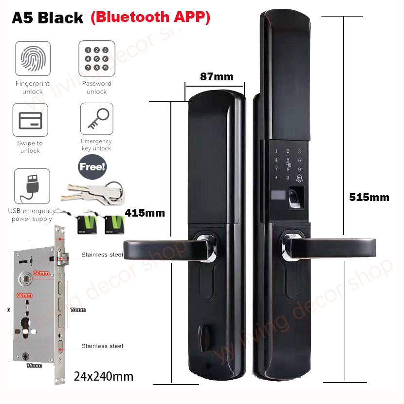 Smart Lock Fingerprint/IC card/Passcode/Keyboard Remote Electronic ...