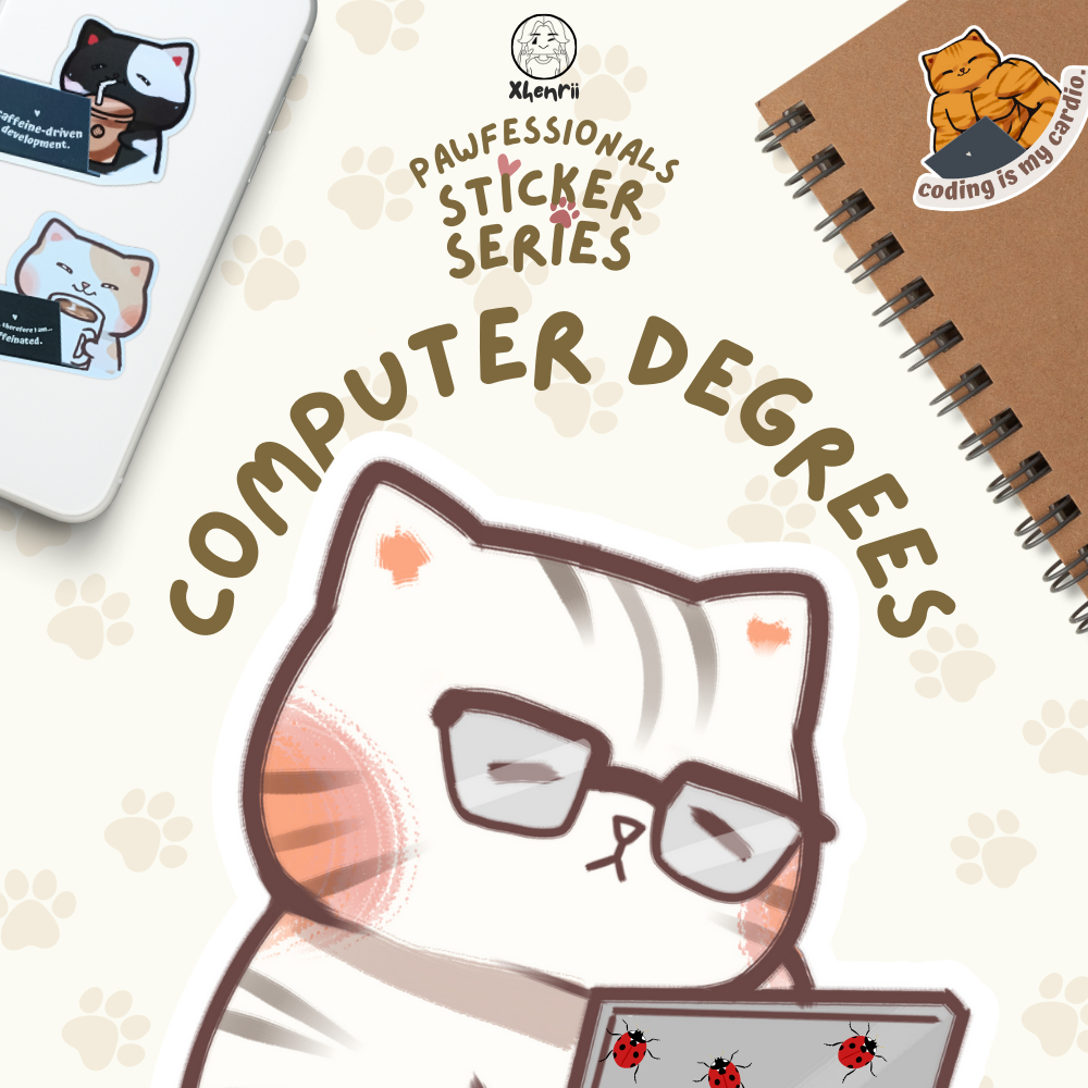 Pawfessional Computer Science / Engineering / IT Students Stickers ...