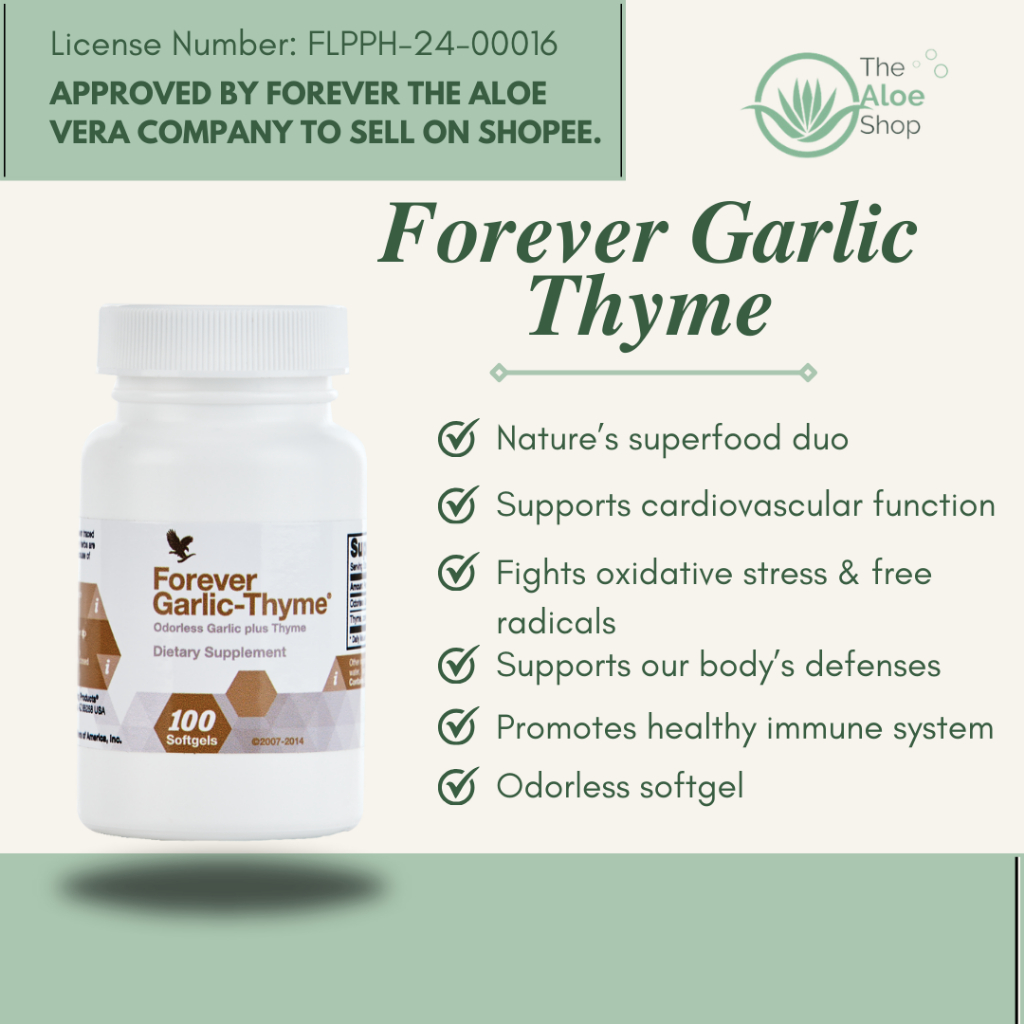 Forever Garlic Thyme 100softgels [forever Living] Authorized